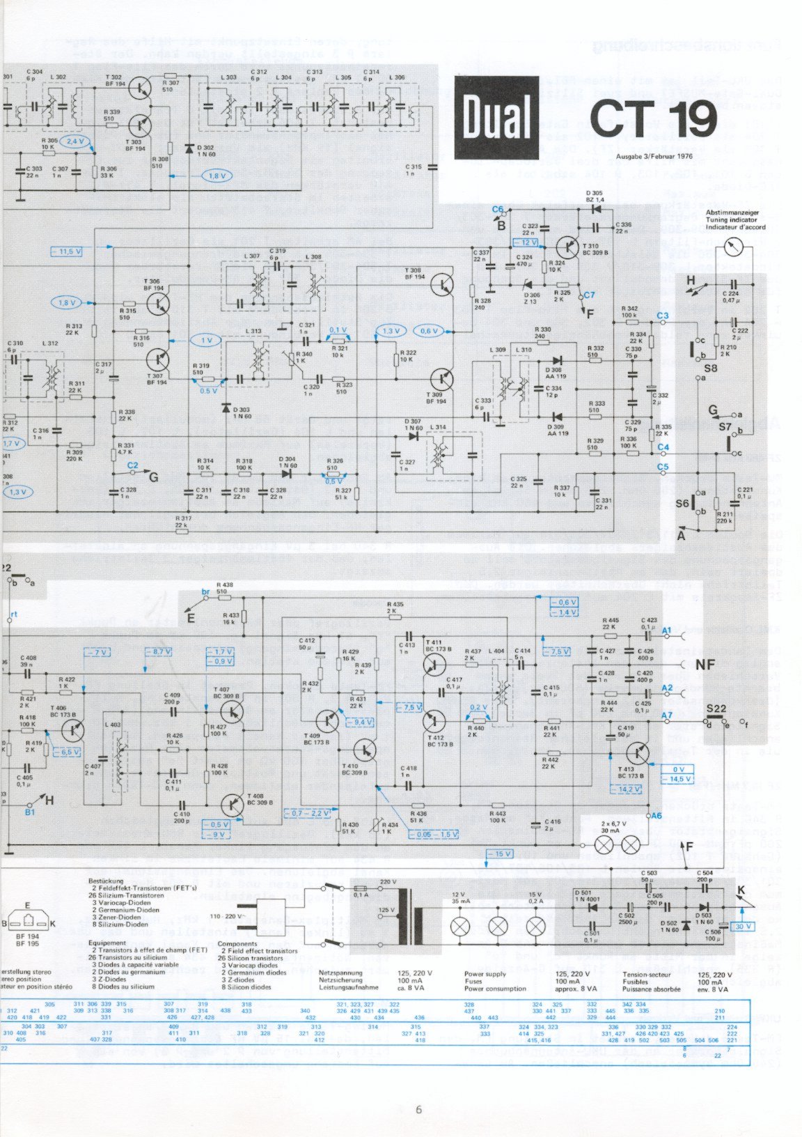 Dual CT 19 - Przesuwanie się granicy załączania stereo poza zakres ...