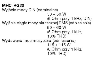 sony HCD-RG30 - Jakie głośniki można podłączyć. - elektroda.pl