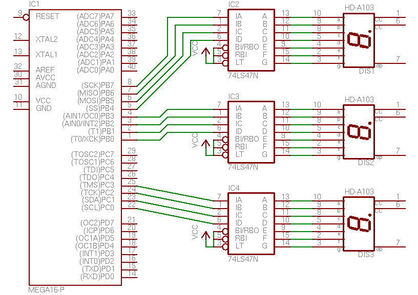 Jak wyświetlić liczbę 3-cyfrową na 3 wyświetlaczach 7-segmentowych w ...