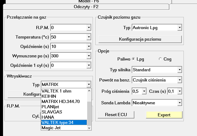 Wtryskiwacze Easyjet/autronic Mistral + Zenit JZ-2005