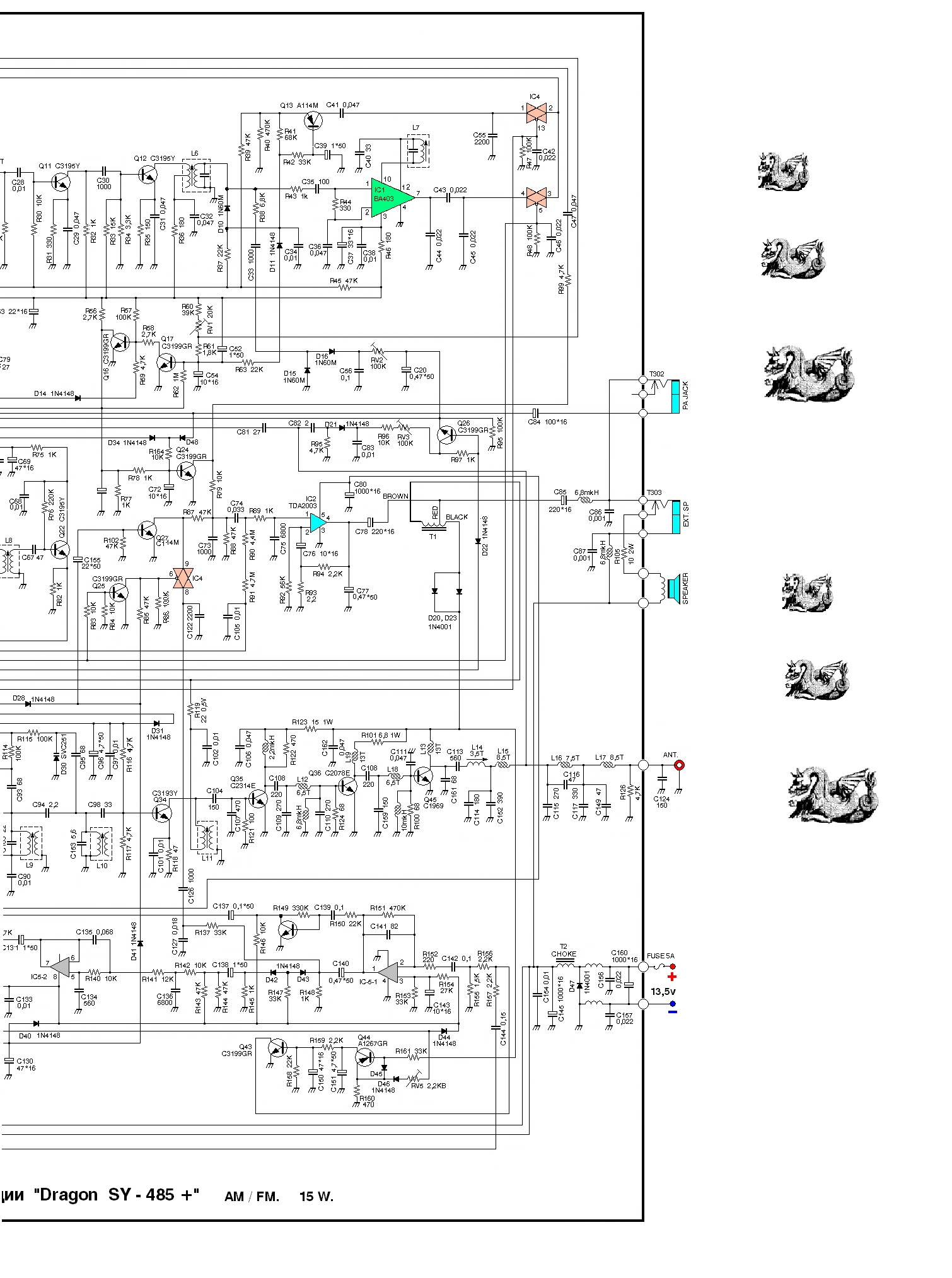 CB Dragon SY-485 – uszkodzenie stabilizatora, brak pracy procesora ...