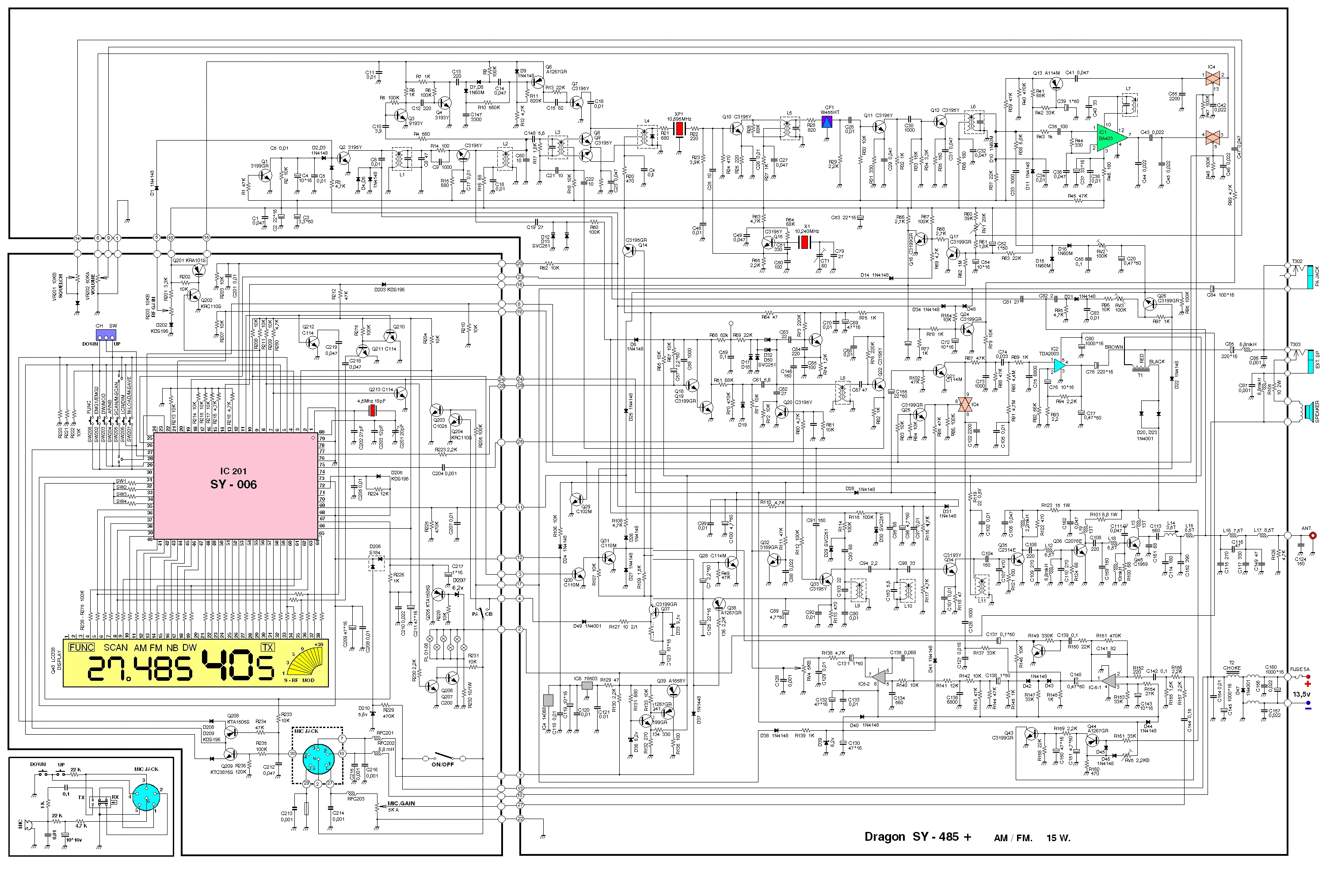 CB Dragon SY-485 – uszkodzenie stabilizatora, brak pracy procesora ...