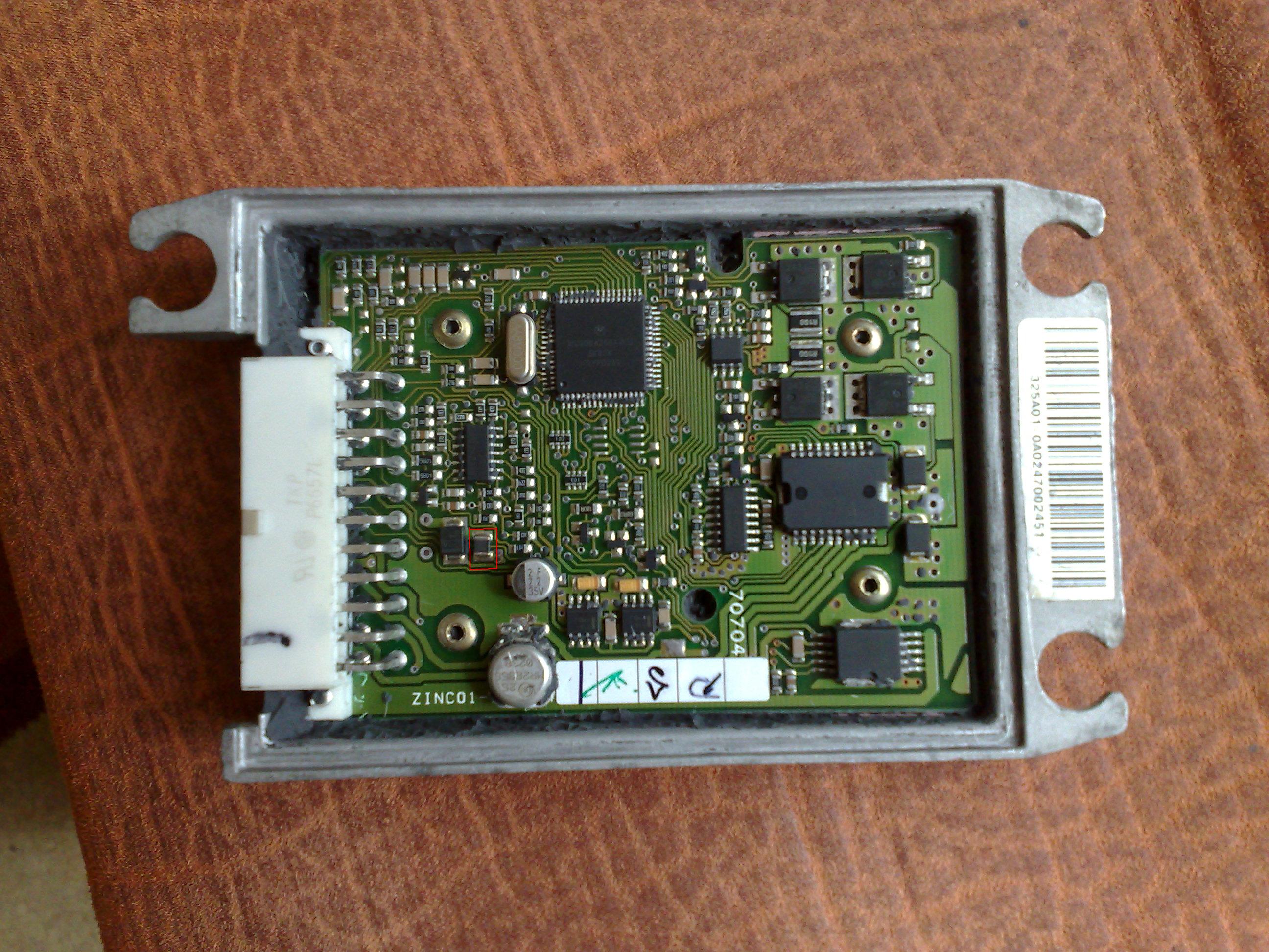 Element SMD w ECU Orbital - Identyfikacja spalonego elementu.