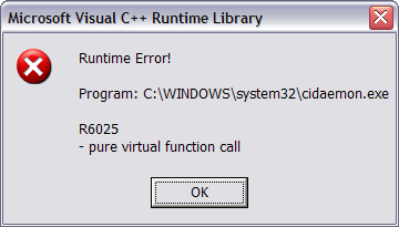 Komunikat : " Microsoft Visual C++ Runtime Library