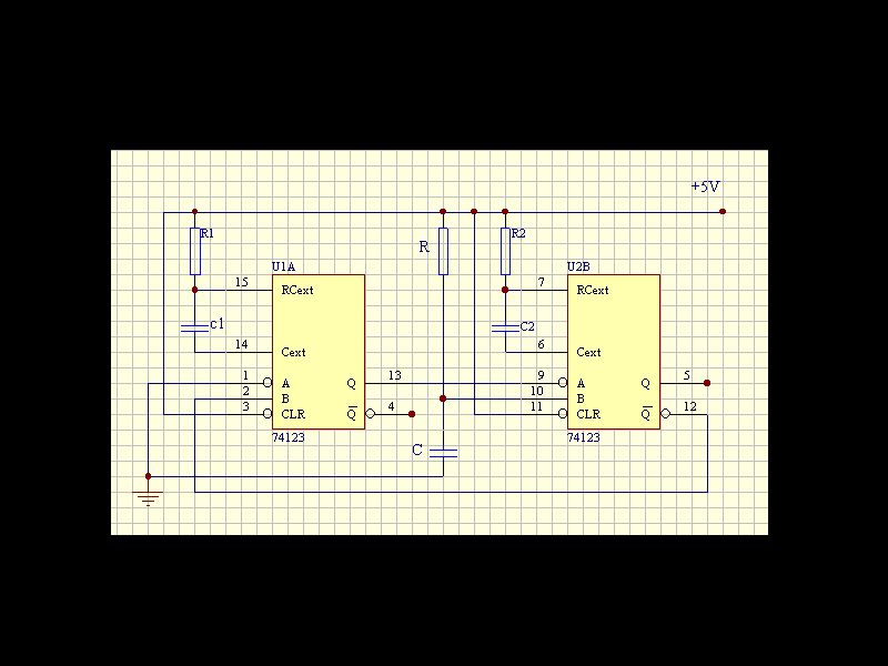 Stanowisko do badania tyrystorów z regulacją na układzie 74123 ...