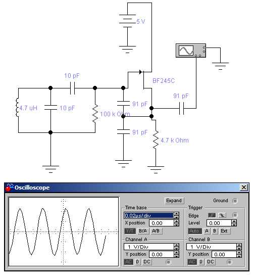 Generator na BF245C - symulacja działa, rzeczywisty układ nie generuje ...