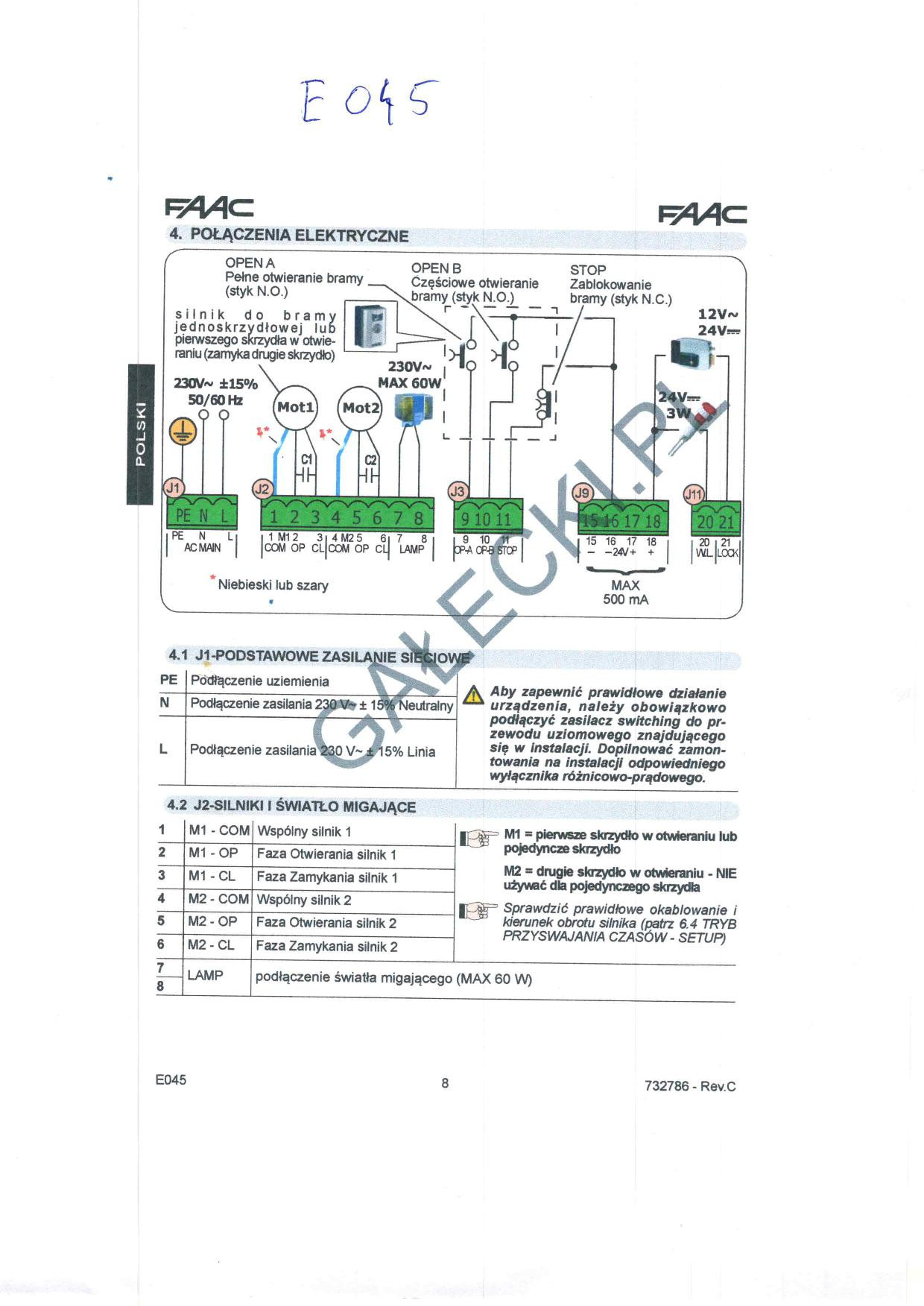 [Rozwiązano] Centrala Faac E045 + Sterownik radiowy PROXIMA NW2_oLEK + pilot Starcus
