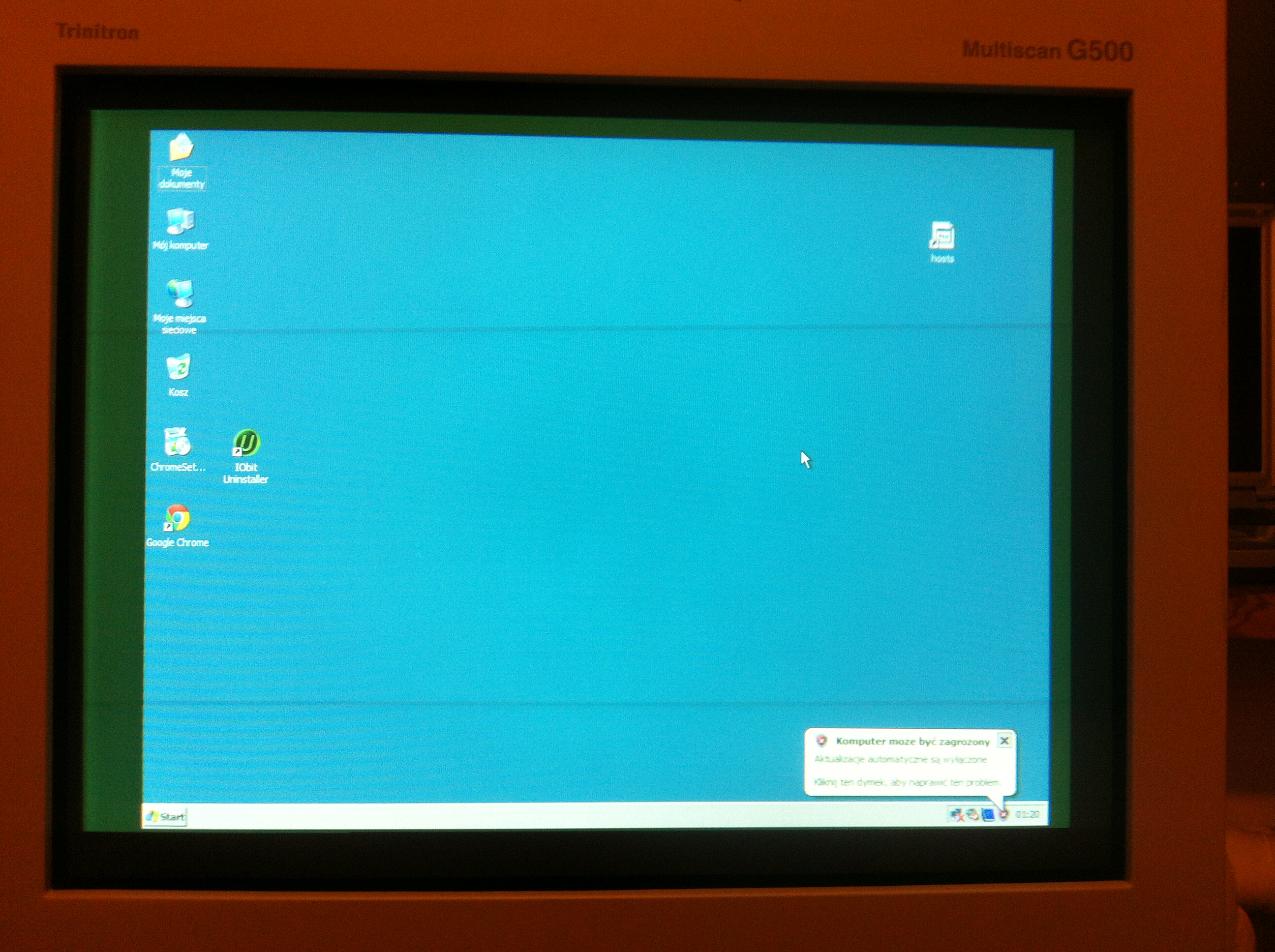 Sony Multiscan CPD G500 - dwie poziome linie na kineskopie stałe