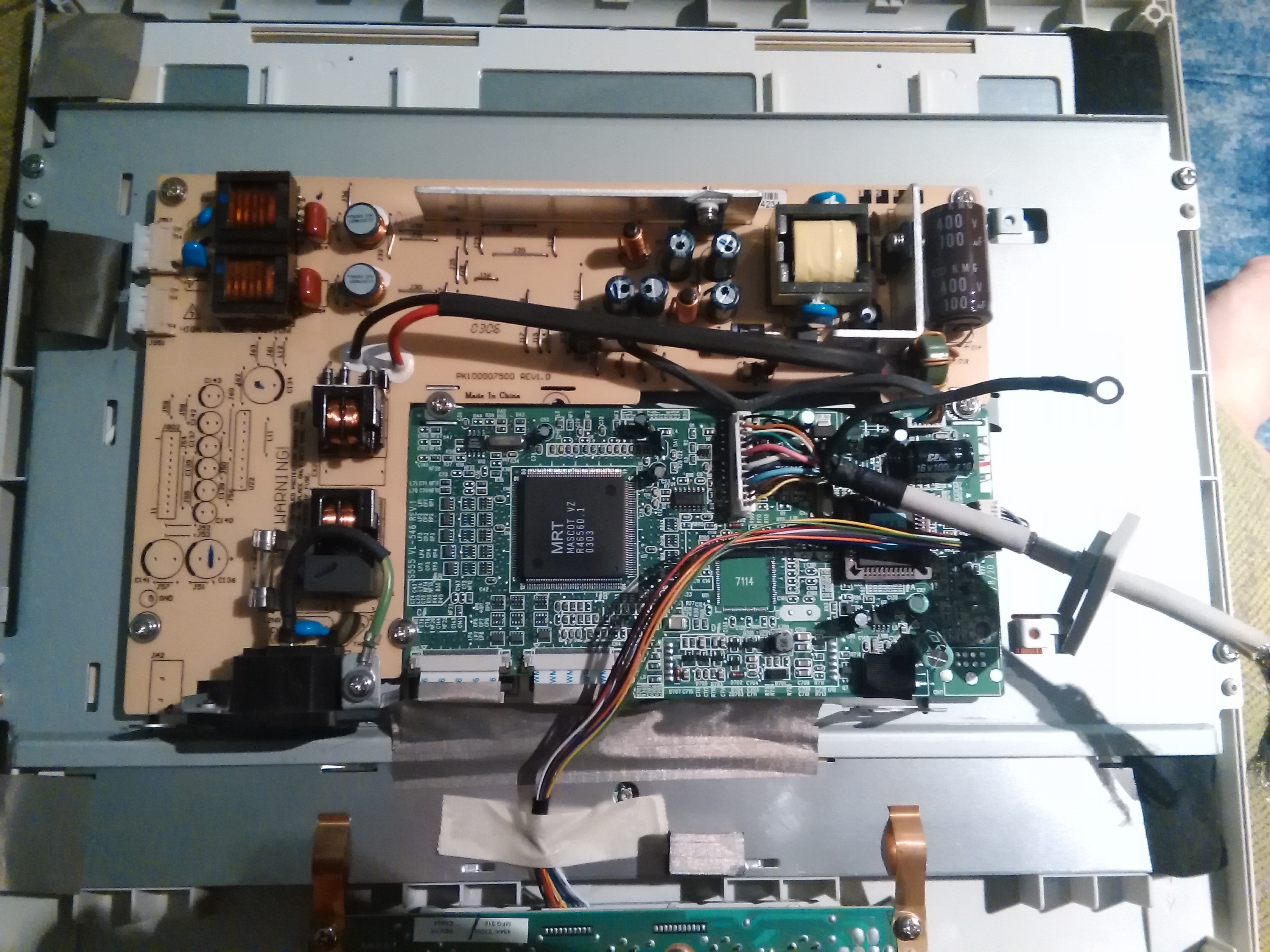 Acer AL511 - Jak rozpoznać piny RGB przy obciętym kablu?