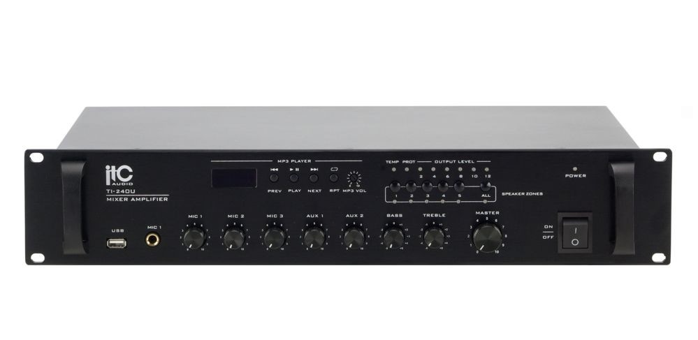 [Sprzedam] Wzmacniacz miksujący ITC TI-240U MP3/USB do montażu w RACK