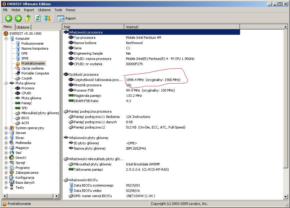 IBM A31p - Niskie taktowanie procesora, problemy z wydajnością wideo