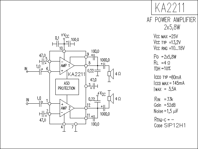 Czy KA22056 może zastąpić KA2211 w budowie wzmacniacza do PC?