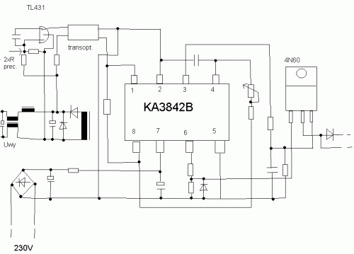 [KA3842] Zmniejszenie napięcia wyjściowego zasilacza impulsowego ...