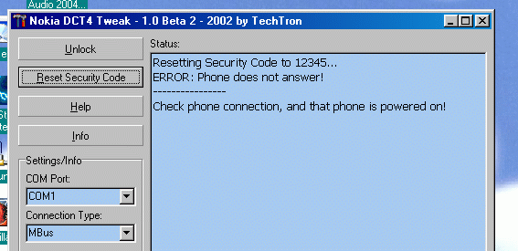 Jak odblokować zapomniany kod zabezpieczający w Nokia 3510i?
