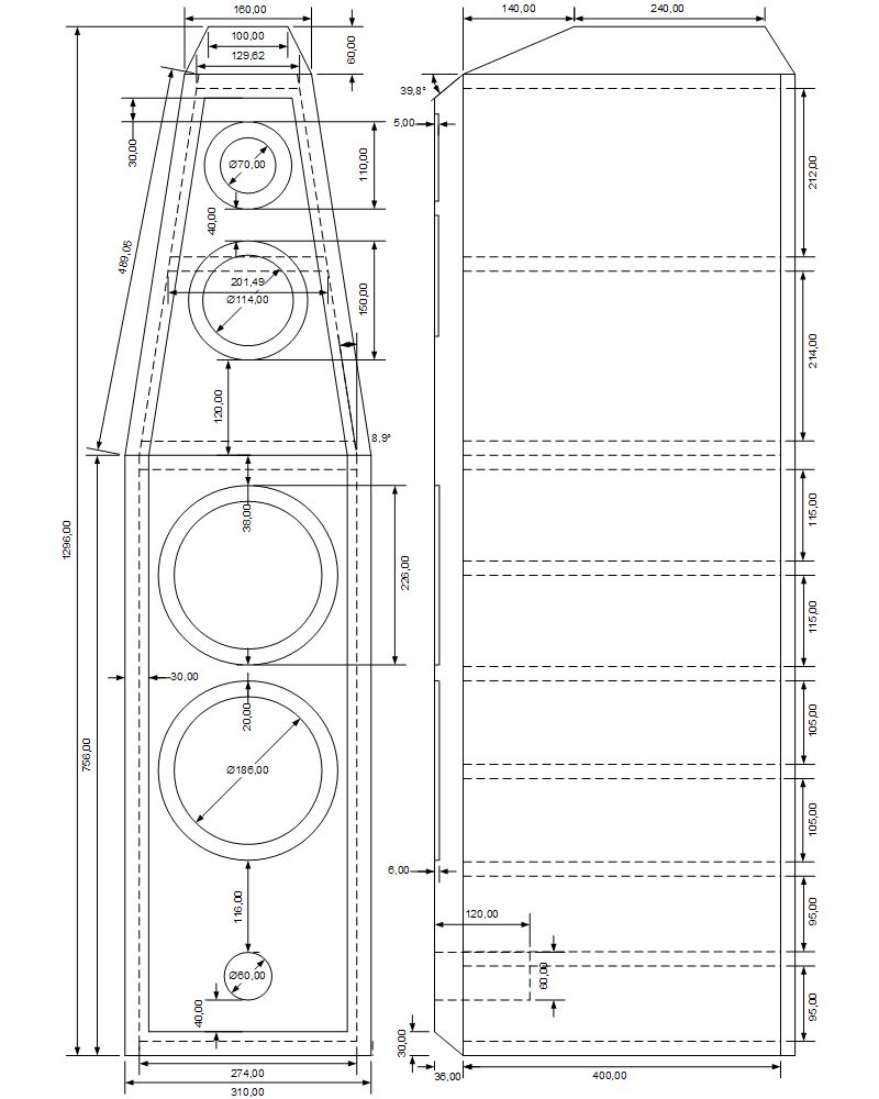Projekt kolumn oparty na MDCS - opinie o obudowie i zwrotnicy janboo
