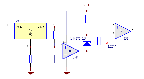 Jak użyć komparatora LM111 do monitorowania napięcia stabilizatora LM317?
