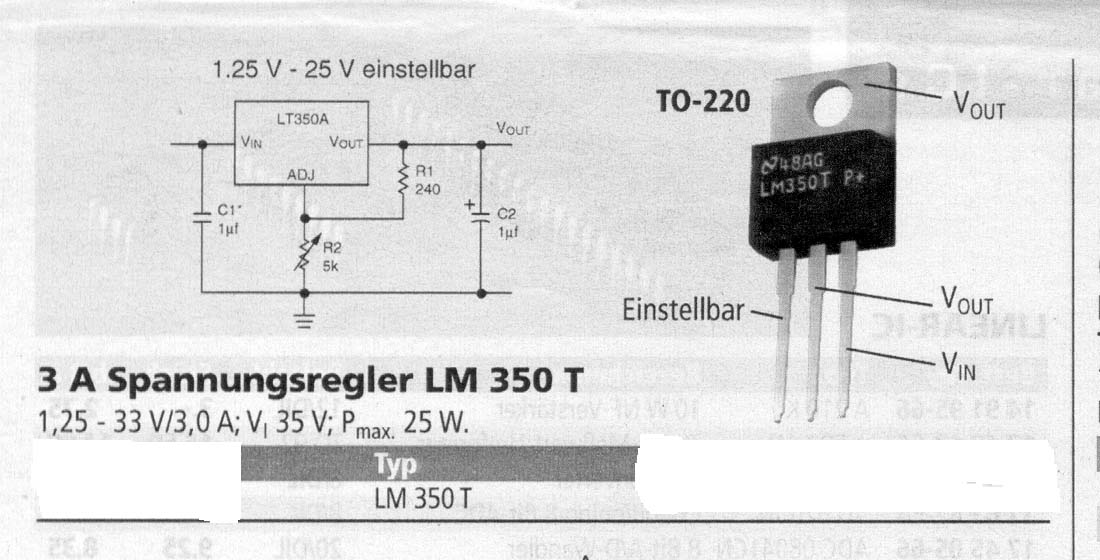 LM350 – regulacja napięcia wyjściowego potencjometrem elektronicznym ...