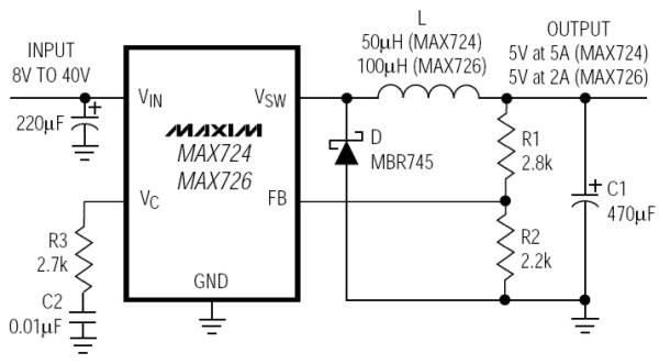 Zamiennik diody MBR745 i regulacja napięcia w zasilaczu na MAX726