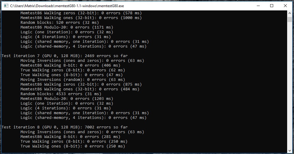 Asus GTX 970 - MemtestG80 wskazuje błędy. Karta do wymiany?