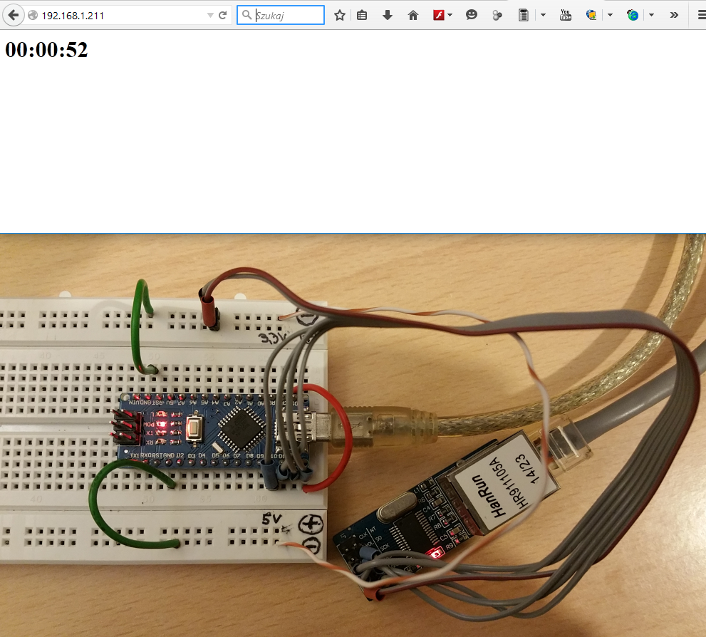 Arduino UNO + moduł Ethernet (ENC28J60) - Jaka biblioteka do sterowania ledami