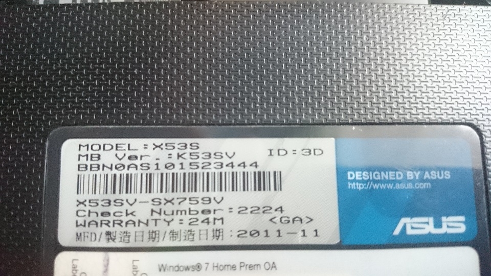 Asus X53SV-SX759V - Wiatrak na max obrotach, BIOS 324, brak wykrycia ...