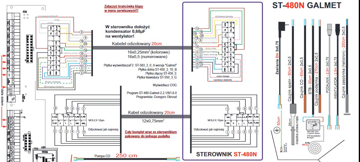 ST-480: Jak podłączyć zasilanie sterownika? Opis pinów Molex i brakujący schemat