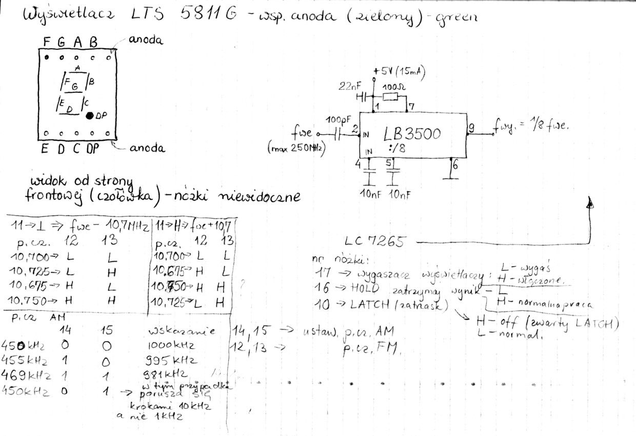 Prosty częstotliwościomierz radiowy na LC7265 i LB3500 - 2