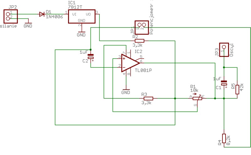 Jak zbudować impulsator z potencjometrem 100kΩ? Czy schemat jest poprawny?