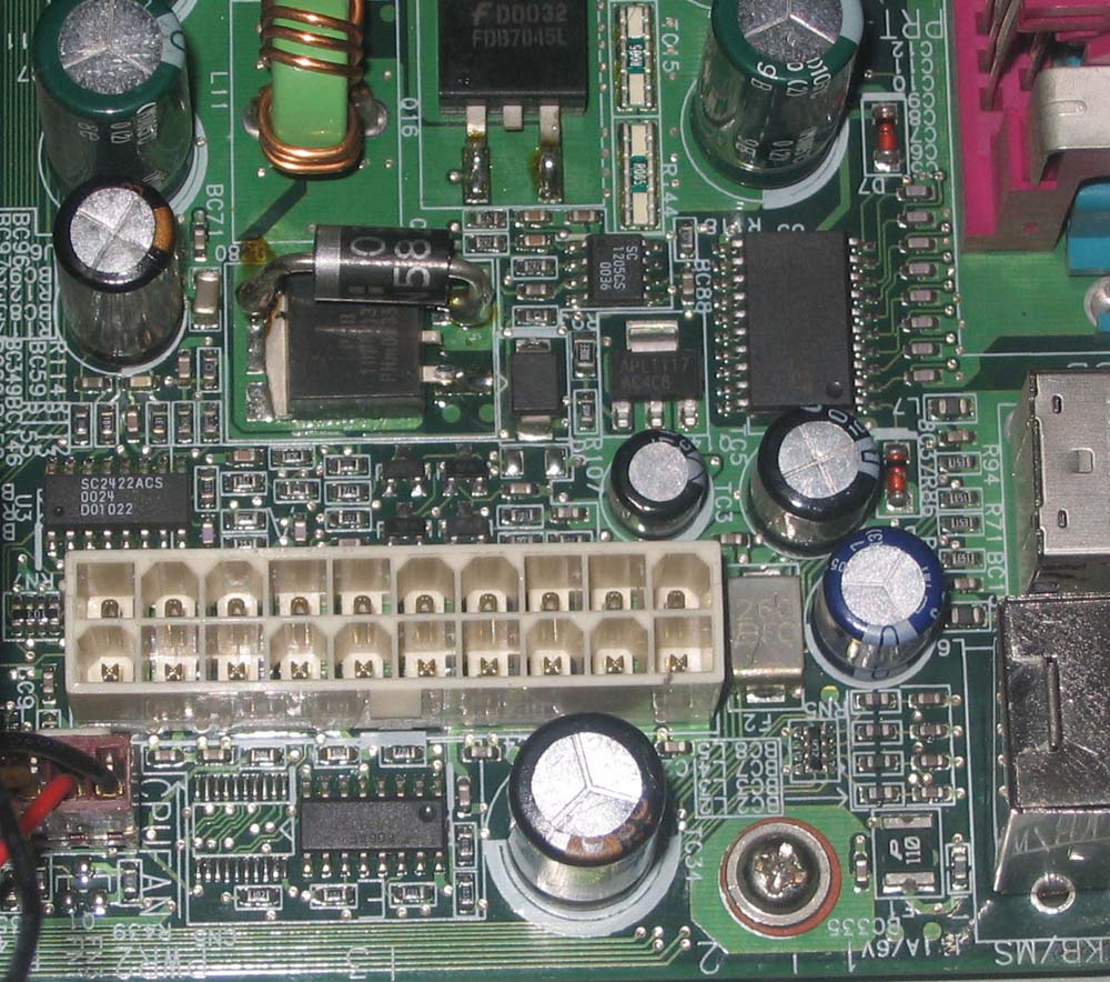 Klawiatura nie działa na płycie głównej AOpen AK33 VIA - szukam schematu