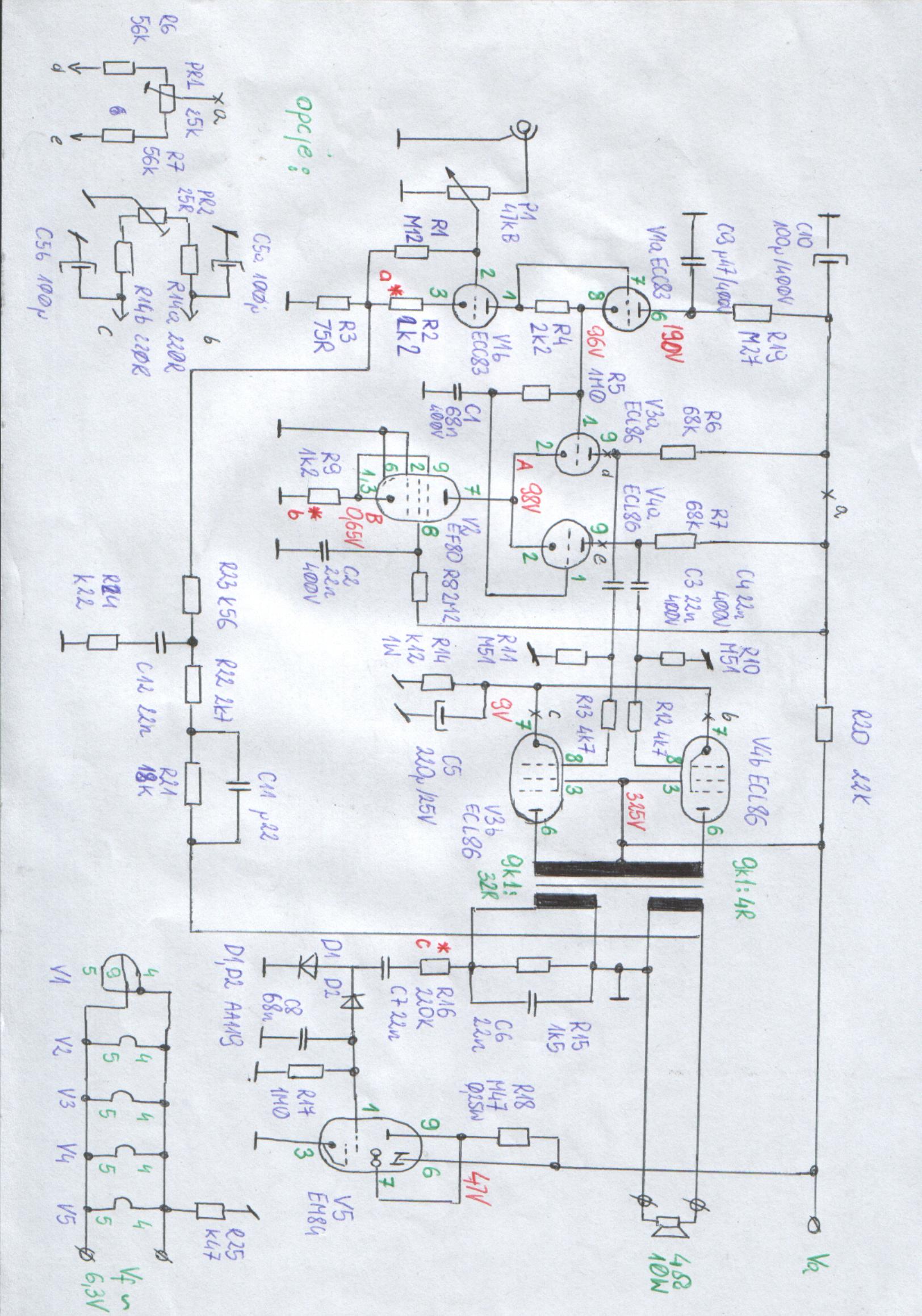 Wzmacniacz PP na lampach ECL86 - elektroda.pl