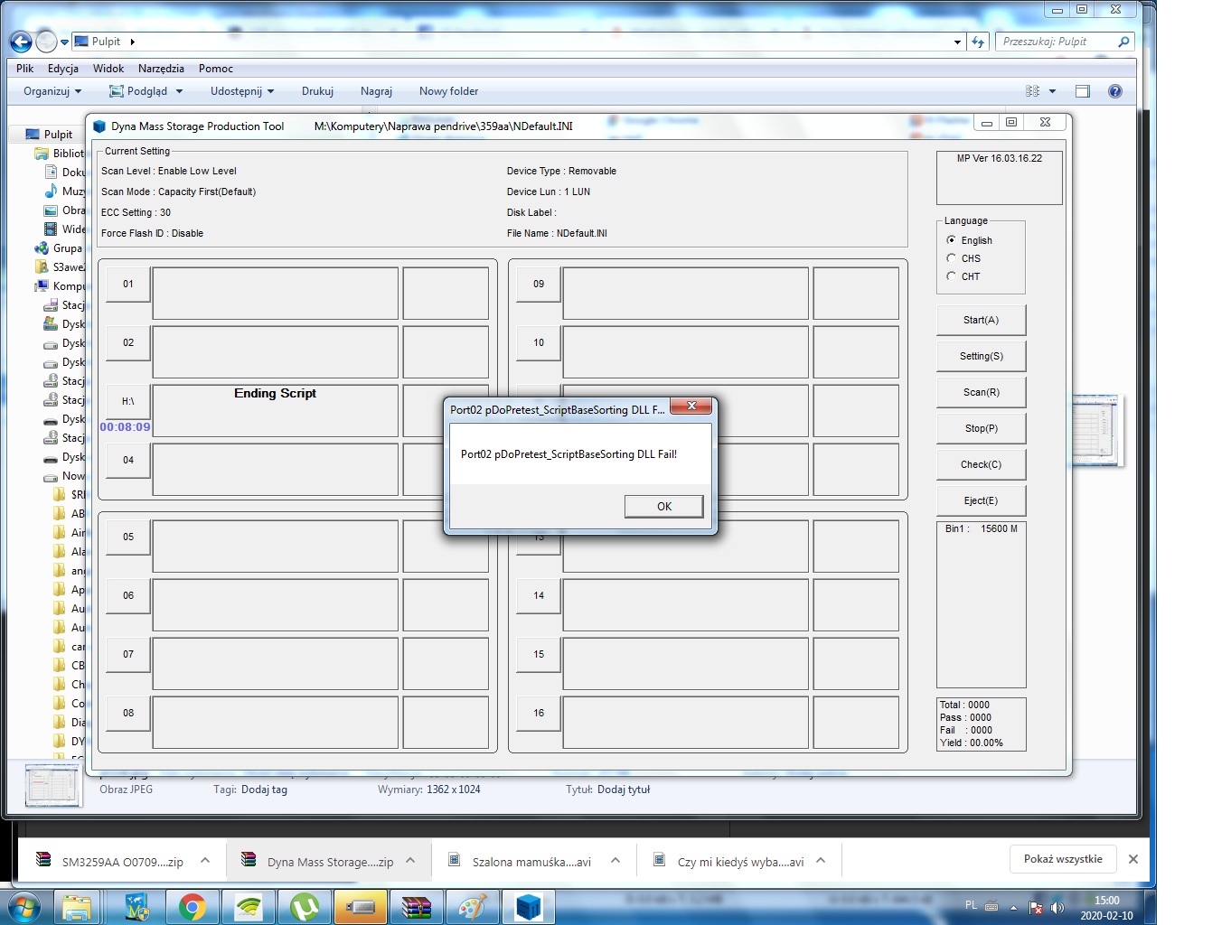 Pendrive iRob - Windows 7 widzi pamięć ale nie otwiera SMi USB memory bar