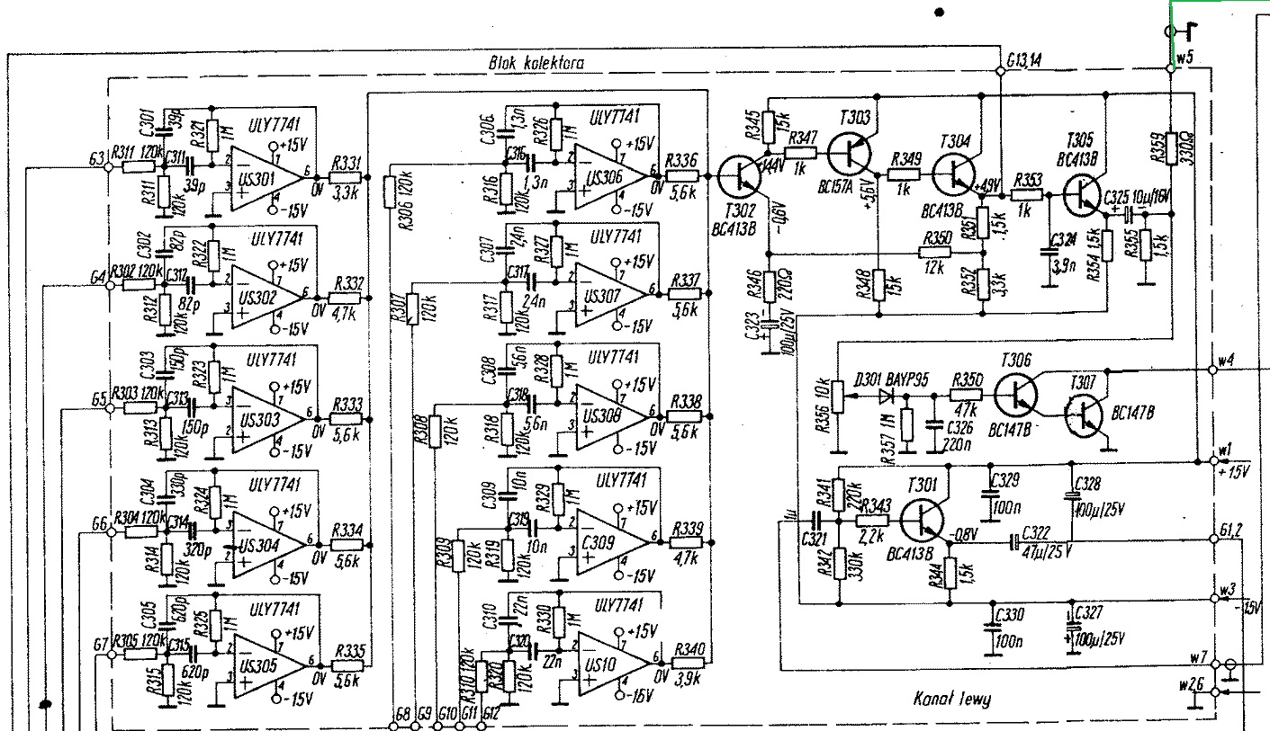 Radmor 5470 - Korektor, płytka B3, jeden kanał gra ciszej. Co sprawdzić?