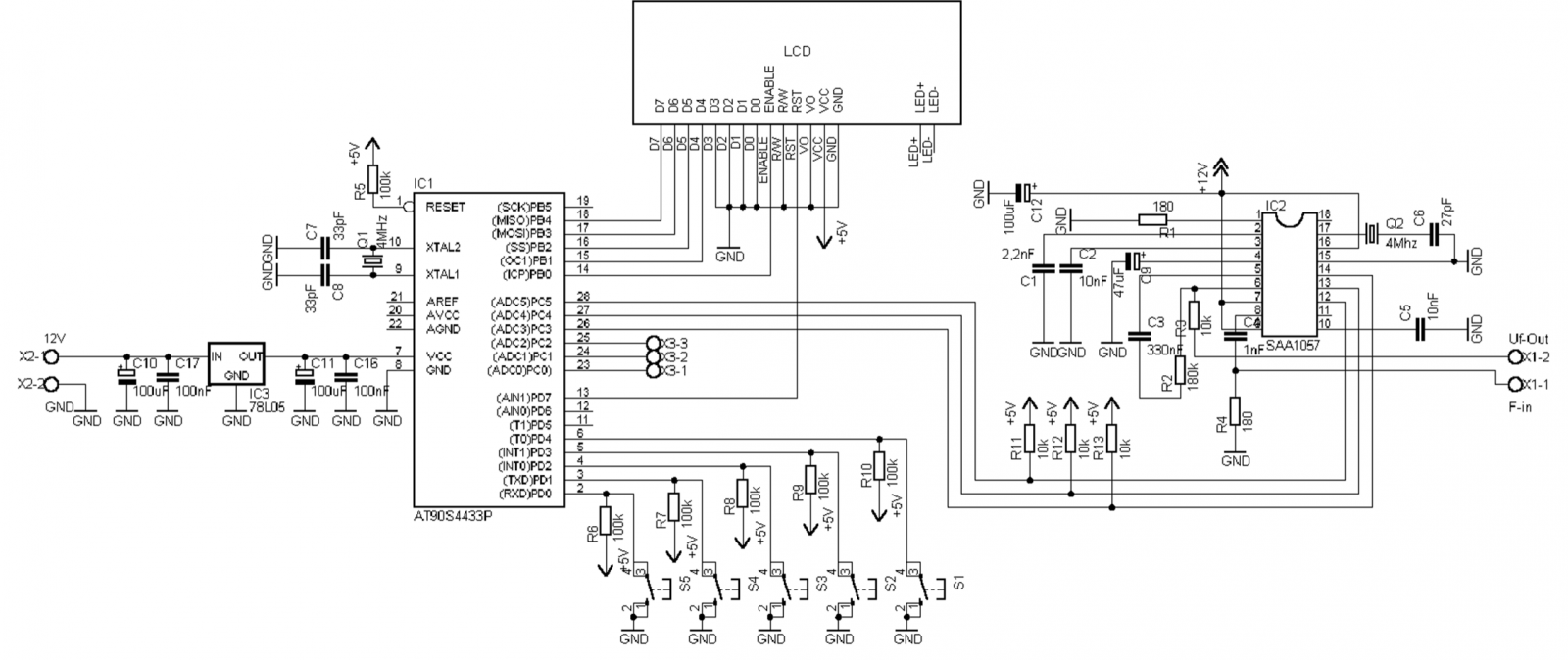 AVR AT90s4433 - Saa1057 Limit frequency from 87.5 to 108