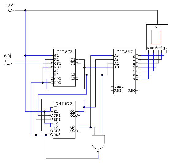 Jak poprawnie podłączyć zasilanie w liczniku modulo 10?