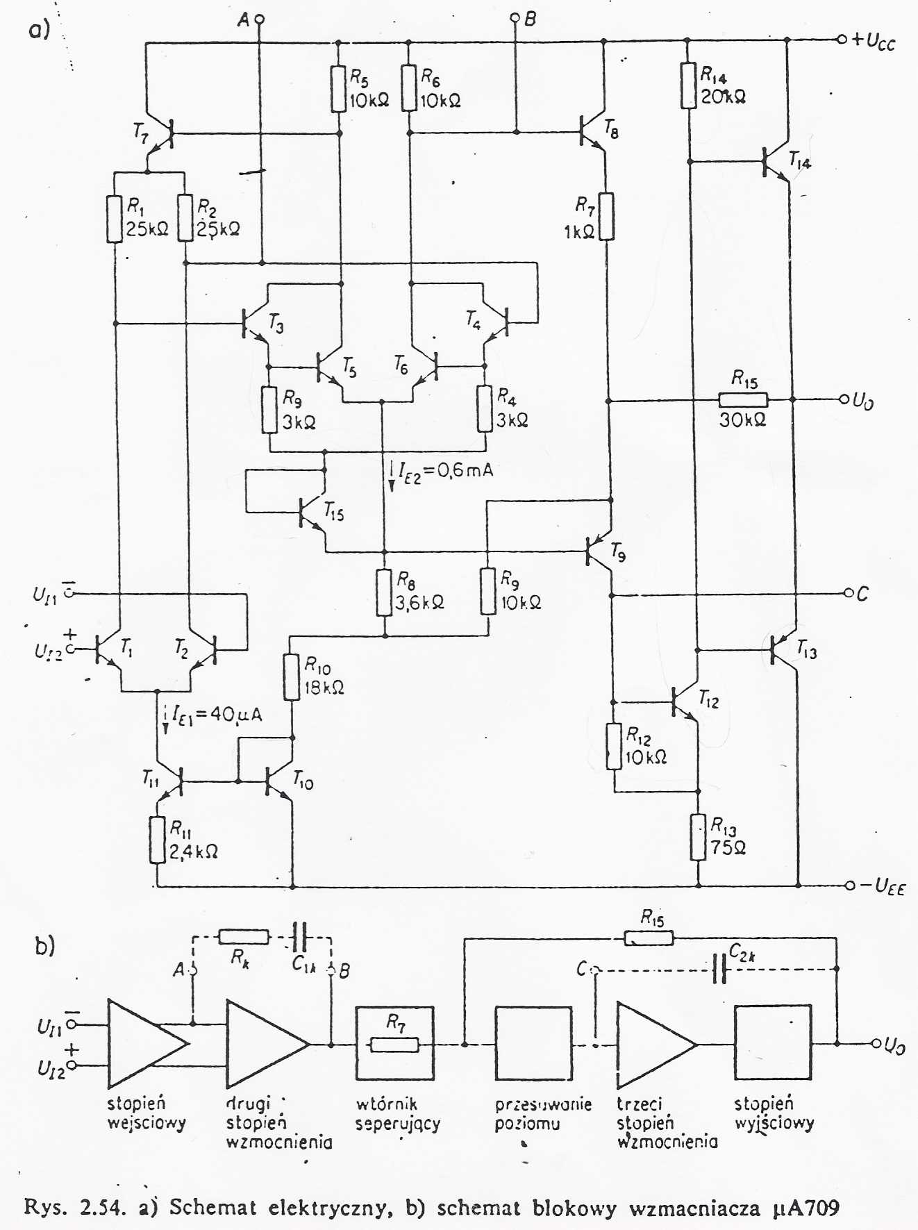 Zdjęcia układu uA709 - plan ogólny i struktura krzemowa