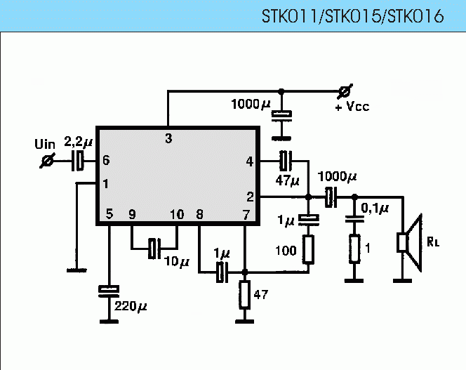Szukam schematu wzmacniacza na układzie STK015 - elektroda.pl