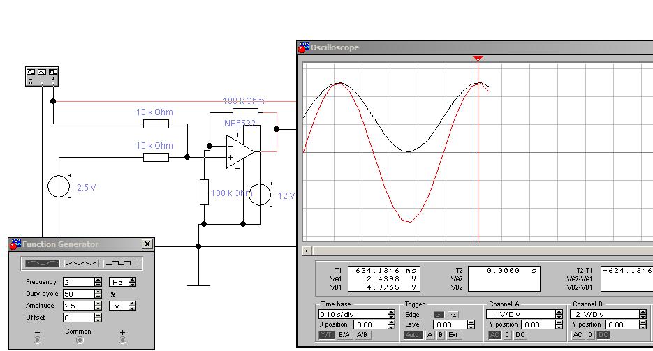 NE5532 jako sumator - różnice między symulacją a rzeczywistością ...