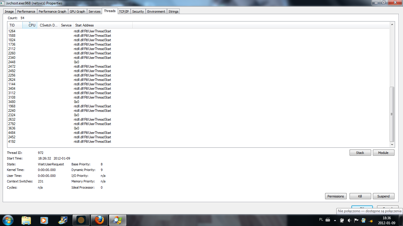 Analiza logów GMER i OTL - spowolniony Windows 7, CPU 100%