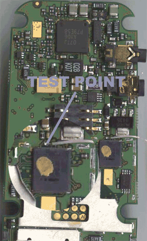 Zdjęcie testpoint dla Motorola T180 - gdzie go znaleźć?