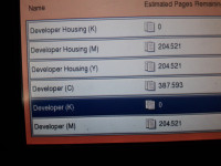 Xerox wc7545 jasne pasy wzdłuż wydruku i przesuniecie druku w kolorze