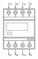 Niepoprawne podłączenie elektronicznego licznika prądu trójfazowego