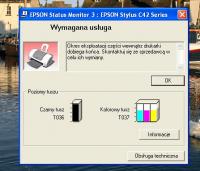 Epson Stylus C42UX - migające diody po wymianie tuszu, co robić?