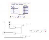 Realizacja różnicy symetrycznej przy pomocy bramki NOR i NAN