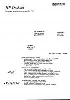 HP 690c - drukarka drukuje ciągle kartkę reklamową, brak reakcji na ...