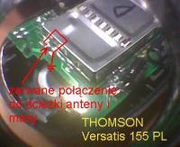 THOMSON Vesatis155 - jak naprawić zerwane pola lutowania anteny?