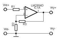 Jak zbudować działający układ z LM2904D o wzmocnieniu 2?