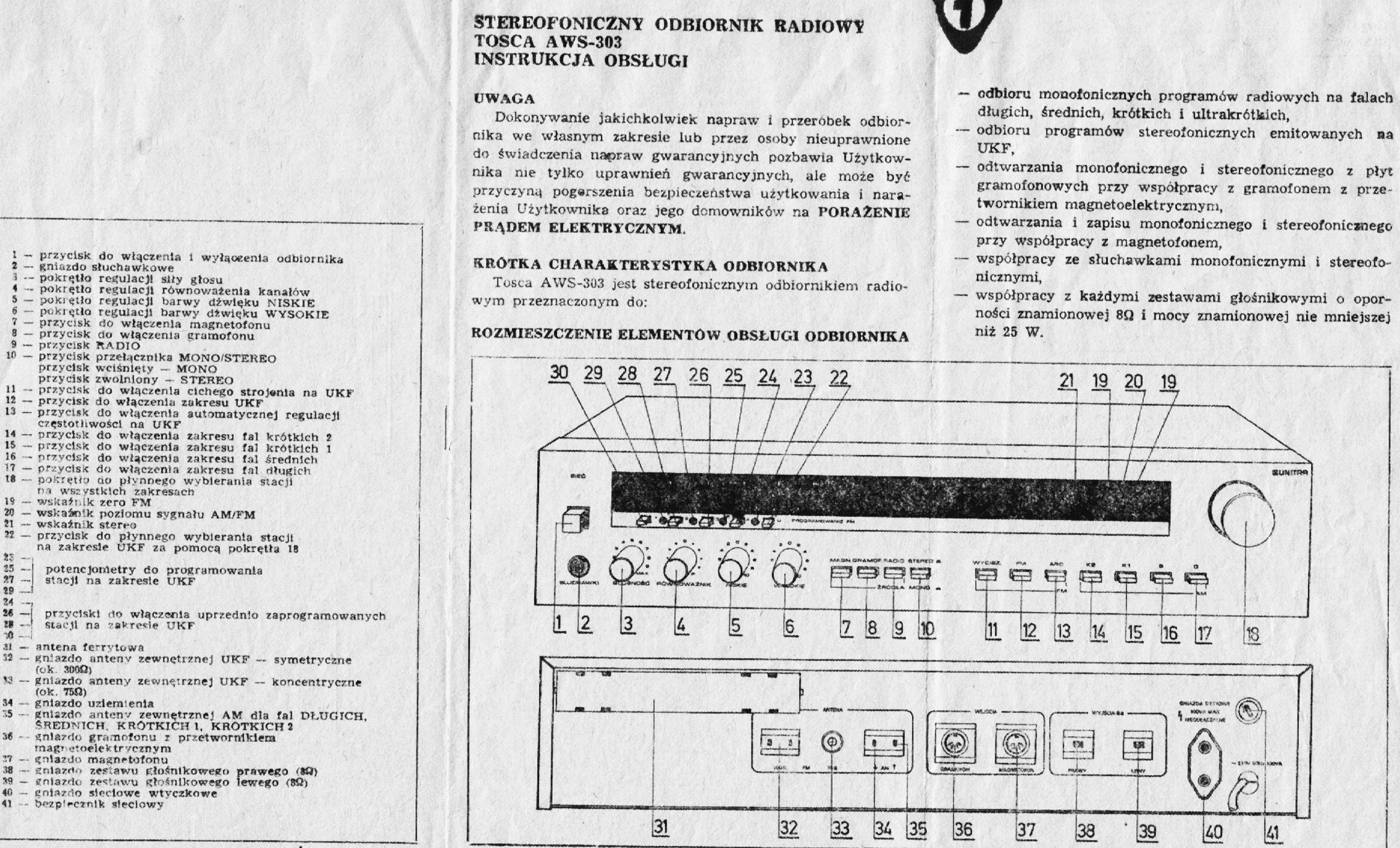 Tosca AWS-303 – moc wyjściowa oraz przeróbka wejścia gramofonowego na ...
