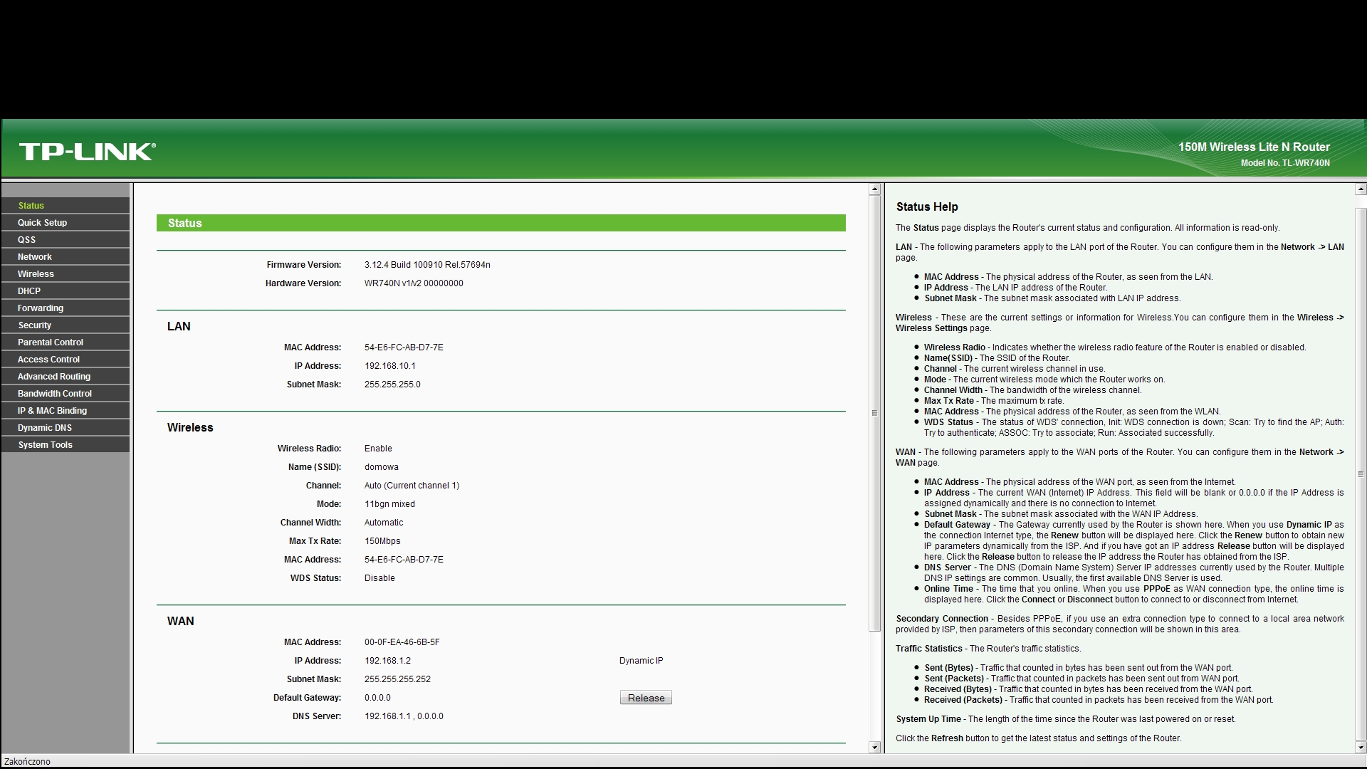 Speedtouch 546 + TP-Link TL-WR740N = brak netu u mnie