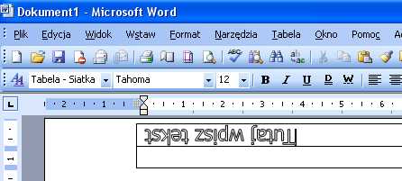 Jak odwrócić tekst do góry nogami w tabeli w Wordzie?