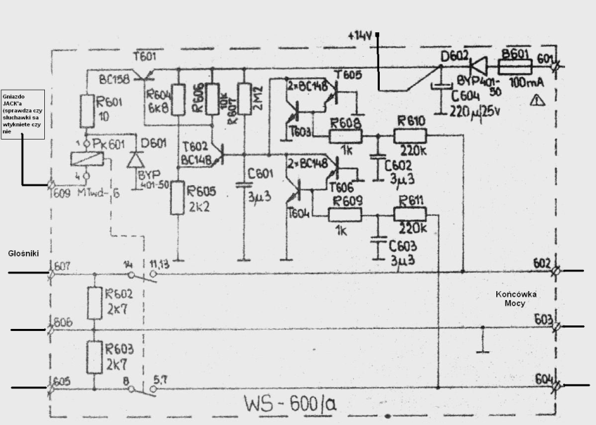 Zabezpieczenie wzmacniacza WS101 - zasada działania.